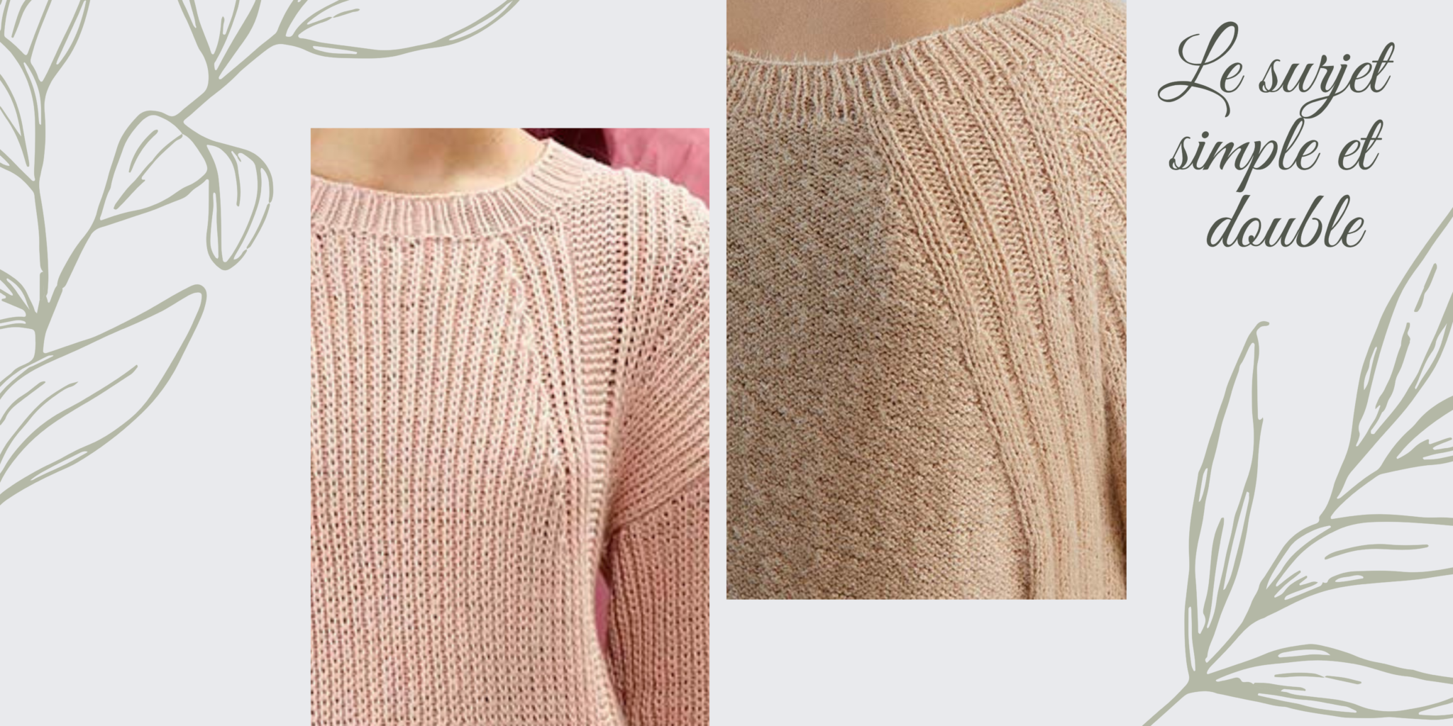 Surjet simple et double au tricot - Tuto - Le blog de Ladylaine